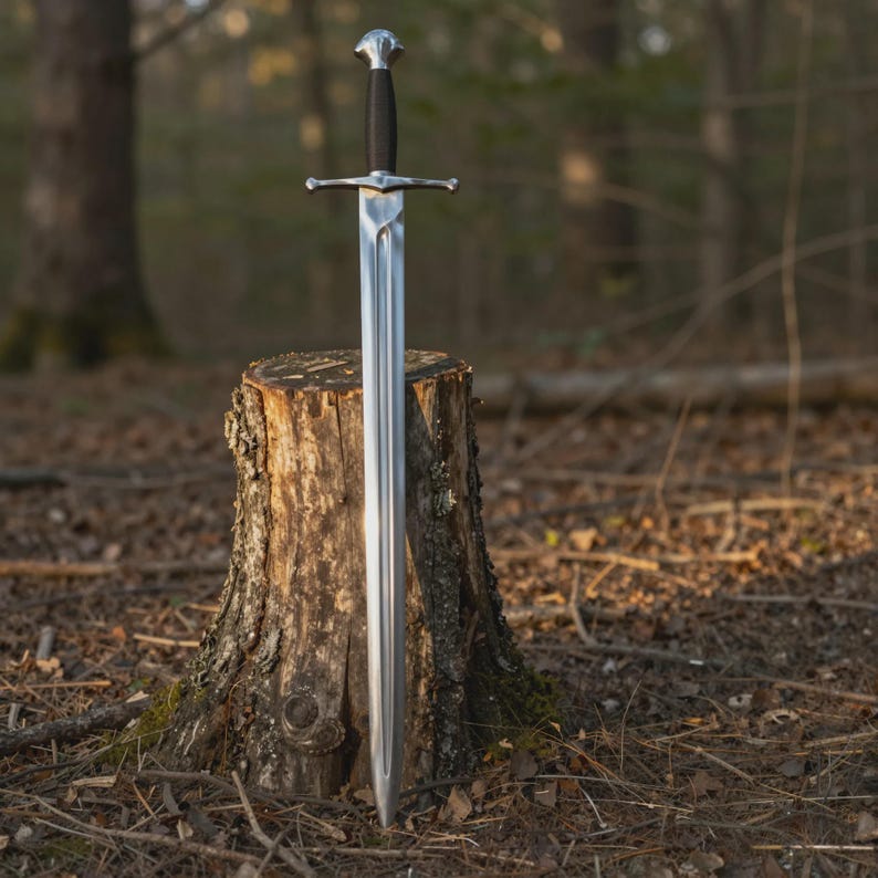 Handcrafted Medieval Longsword – Full Length Polished Steel Blade ...