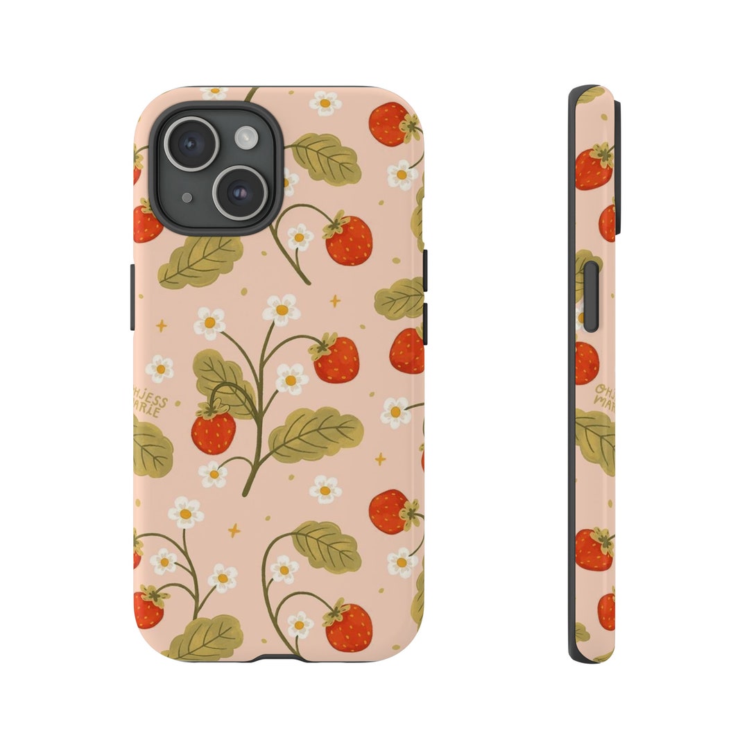 Cottagecore Strawberry Fields Phone Case - Etsy