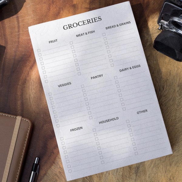 Grocery List Notepad - Etsy