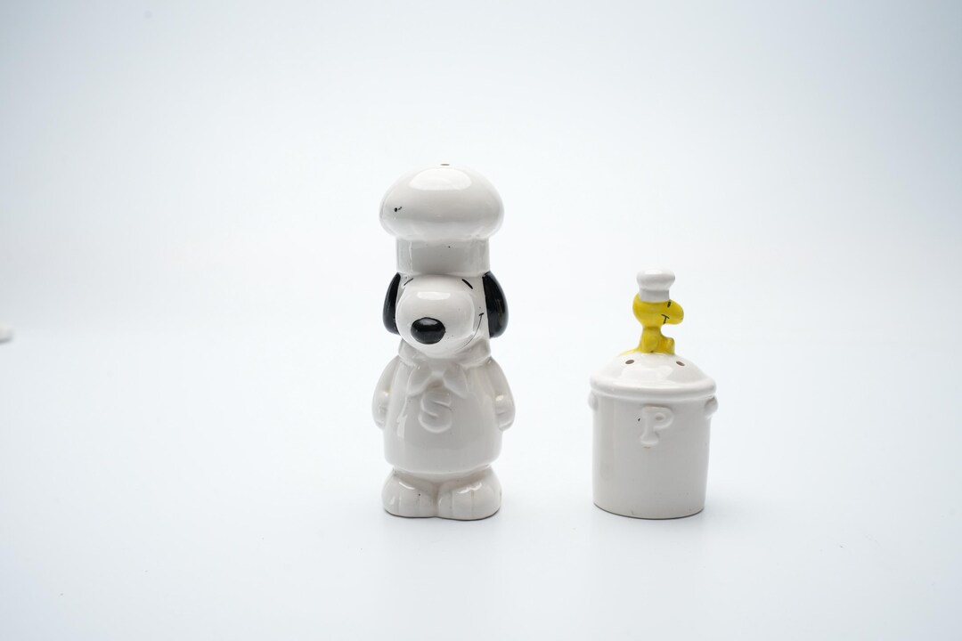 Snoopy & Woodstock Chefs Salt and Pepper Set – Vintage Peanuts Kitchen ...
