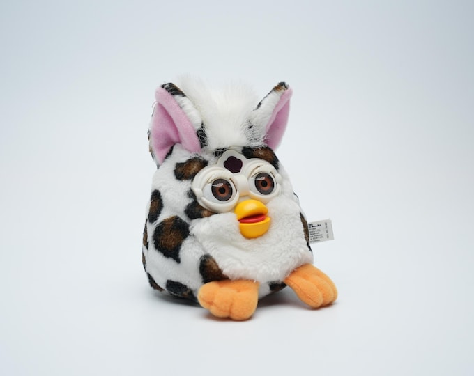 Vintage Furby Buddy 1999 Buddies Snow Leopard Beanbag| Furby Plush ...