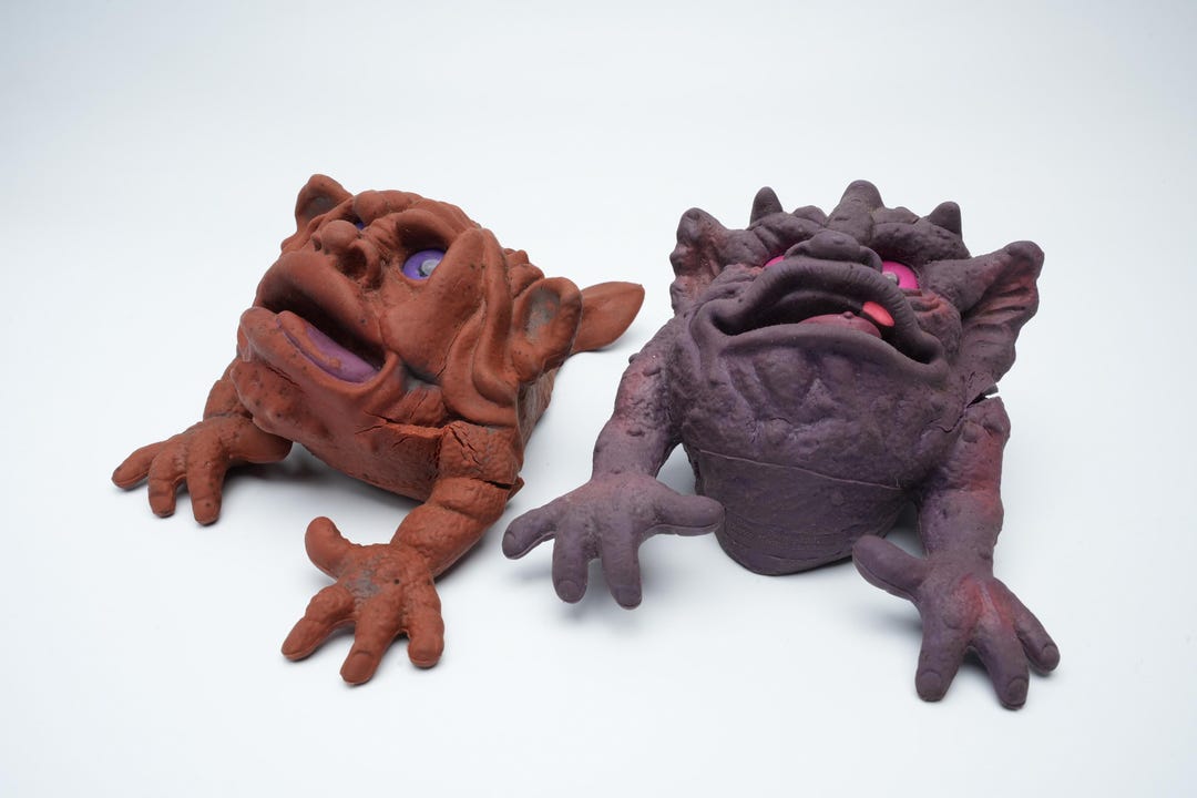 Two Boglins 1987 - in Very Poor Condition | Boglin Klang & Doink - Etsy