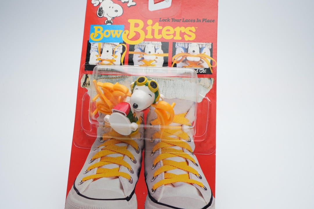 Snoopy Bow Biters Brookside 1989 Rare Vintage Accessory Wwi Flying Ace ...