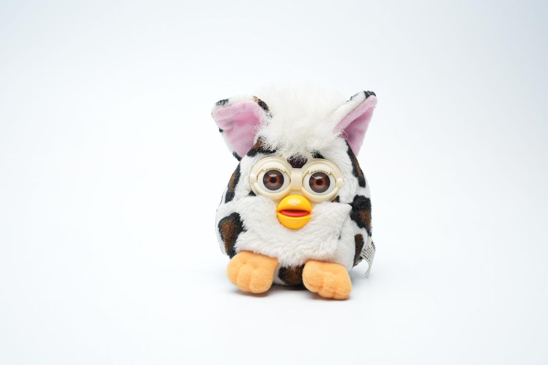 Vintage Furby Buddy 1999 Buddies Snow Leopard Beanbag| Furby Plush ...