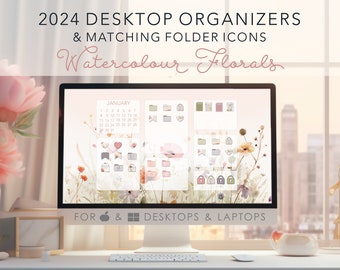 2024 Work Business School Productivity Icons Custom Desktop Icon Set ...