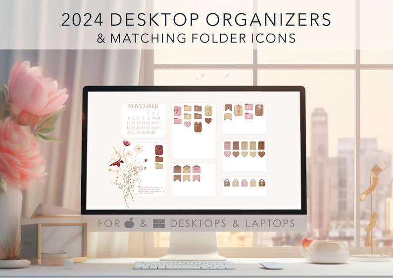 WILDFLOWER 2024 Work Business School Productivity Bundle Custom Desktop ...