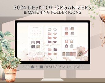 2024 Work Business School Productivity Icons Custom Desktop Icon Set ...