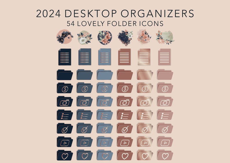 ROSE GOLD 2024 Work Business School Productivity Bundle | Custom ...