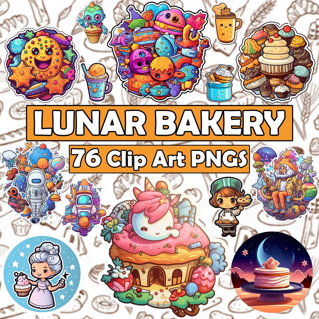 Watercolored Bakery Shop Clipart Pack Bakery Clipart Desserts Clipart ...