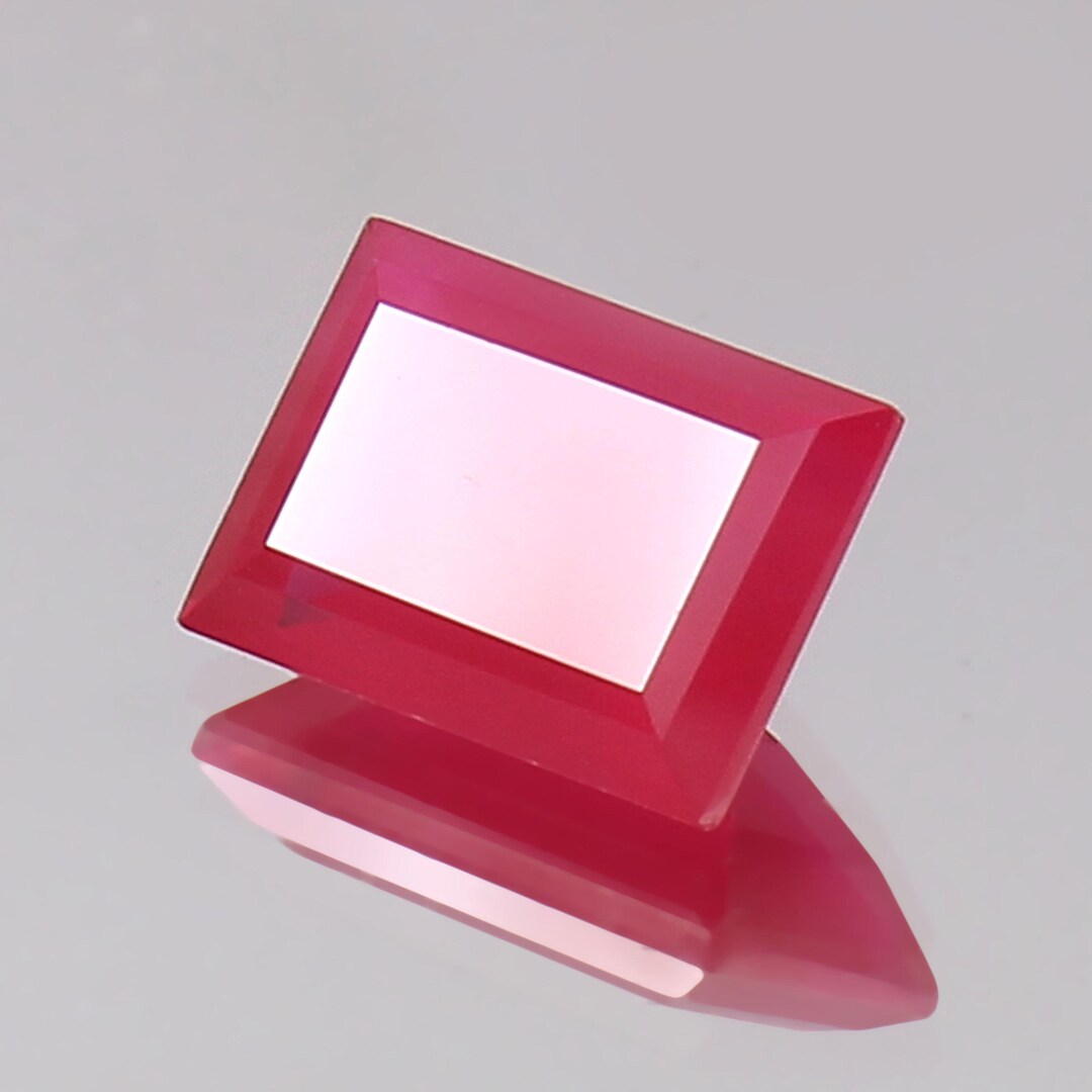 AAA Flawless Mozambique Ruby - Rectangle Cut Faceted Loose Gemstone ...