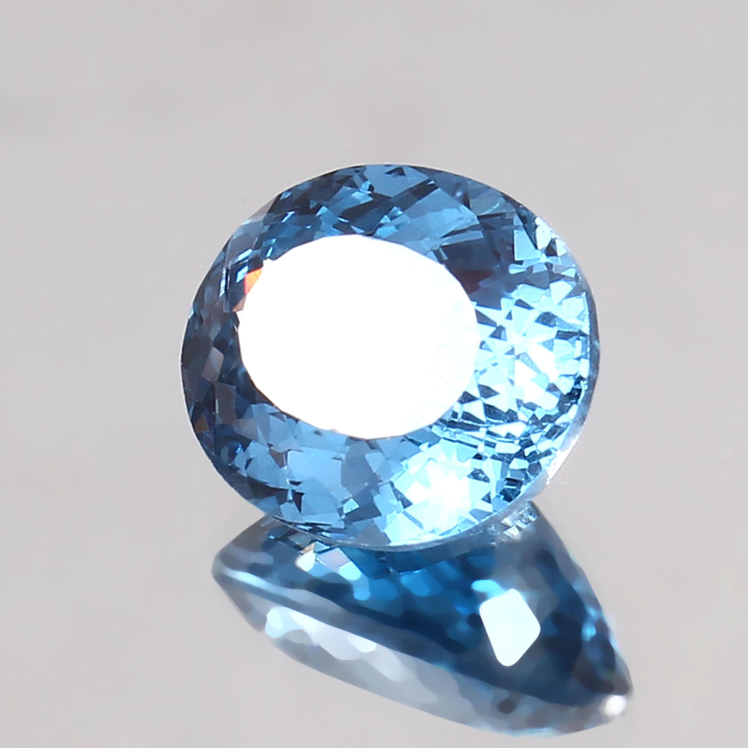 AAA Flawless Santa Maria Aquamarine Gemstone: 16x13mm Rare Blue Stone ...
