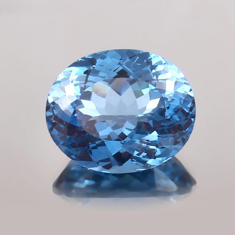 AAA Flawless Santa Maria Aquamarine Gemstone: 16x13mm Rare Blue Stone ...