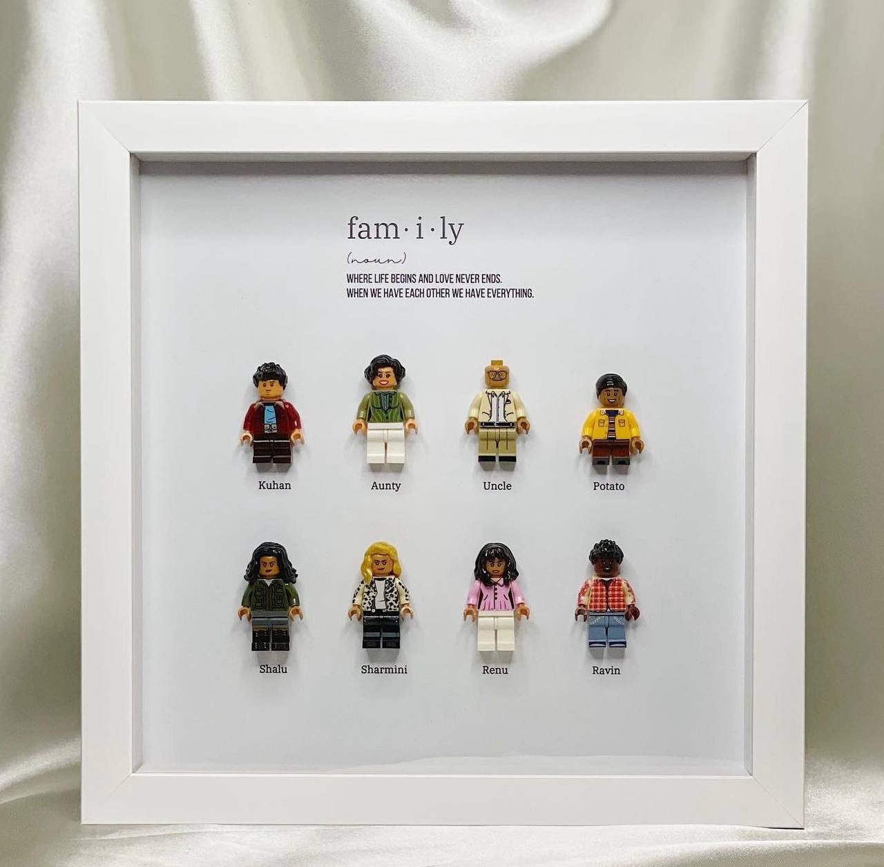 Personalised Legos Minifigures Frame Birthday Anniversary - Etsy