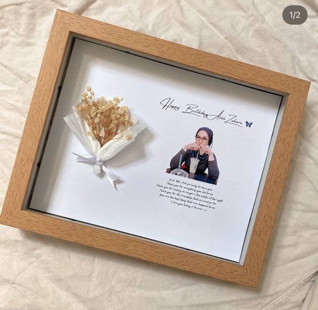 Personalised Wooden 3D Photo Frames Birthday Anniversary - Etsy