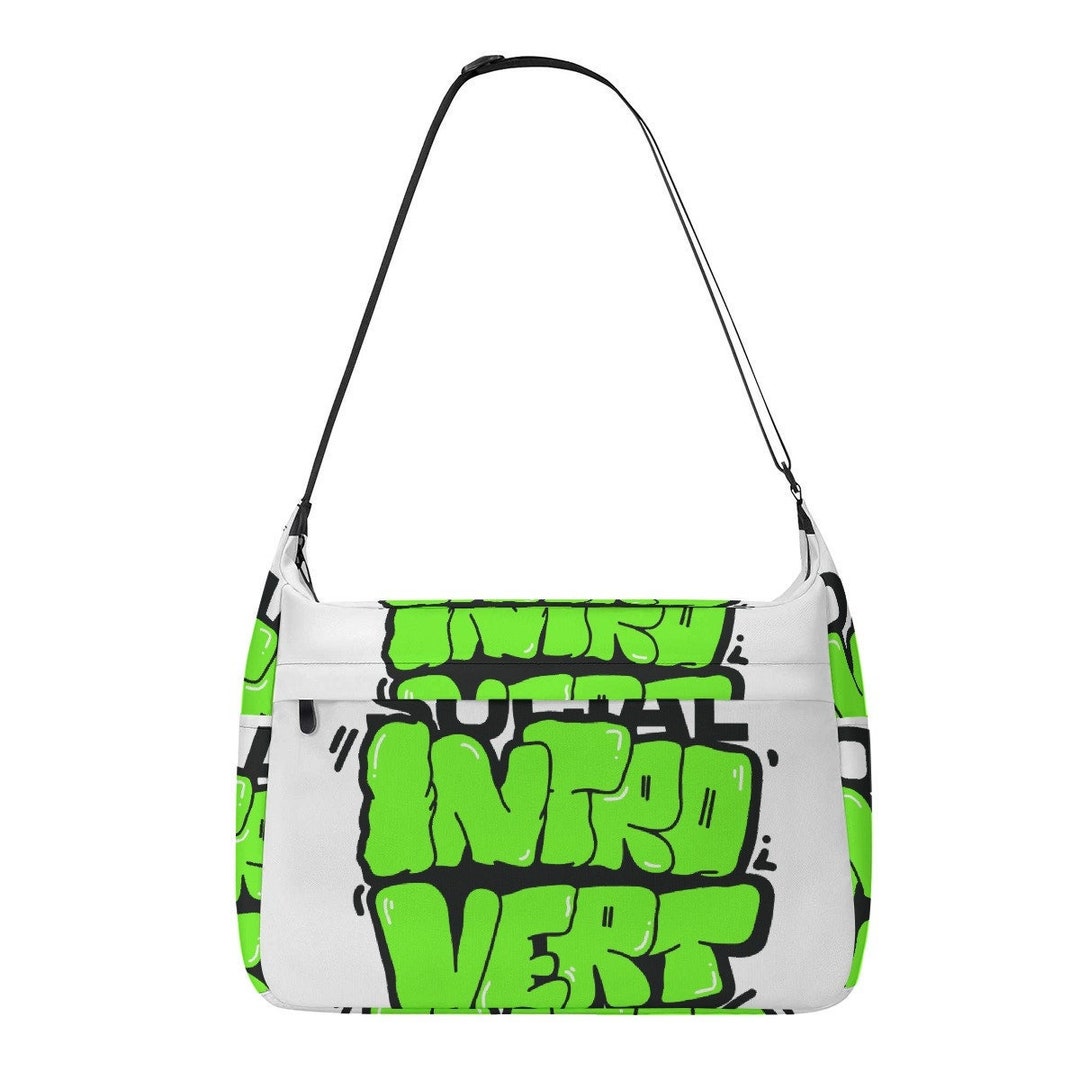 Introvert Messenger Bag - Large Bag - Adjustable Strap - Graffiti Bag ...