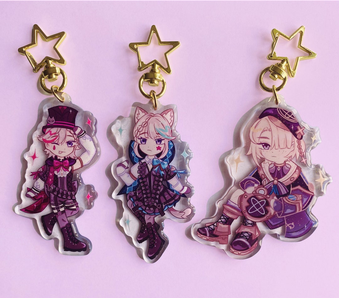 Genshin Impact, Freminet Lyney Lynette Keychain, Fontaine Siblings - Etsy