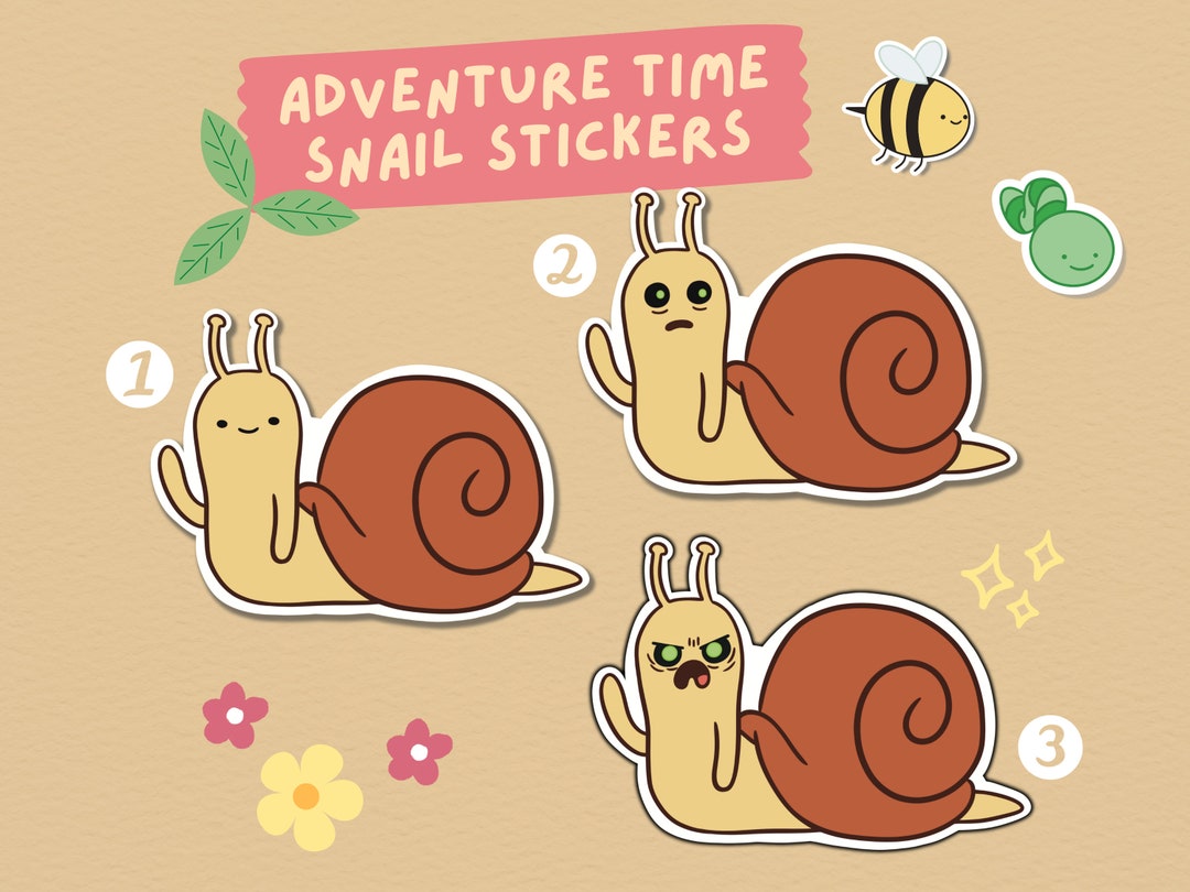 Adventure Time Snail Sticker for Water Bottles, Laptops, Bullet Journal ...