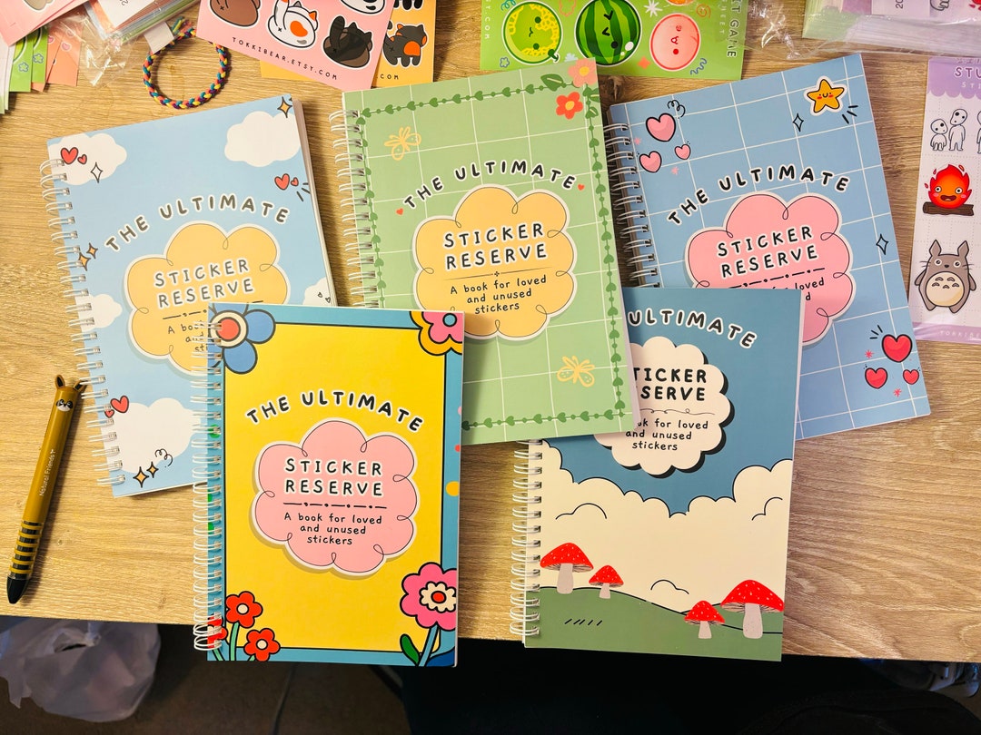 Reusable Sticker Book Cute Sticker Album for Loved and Unused Sticker ...