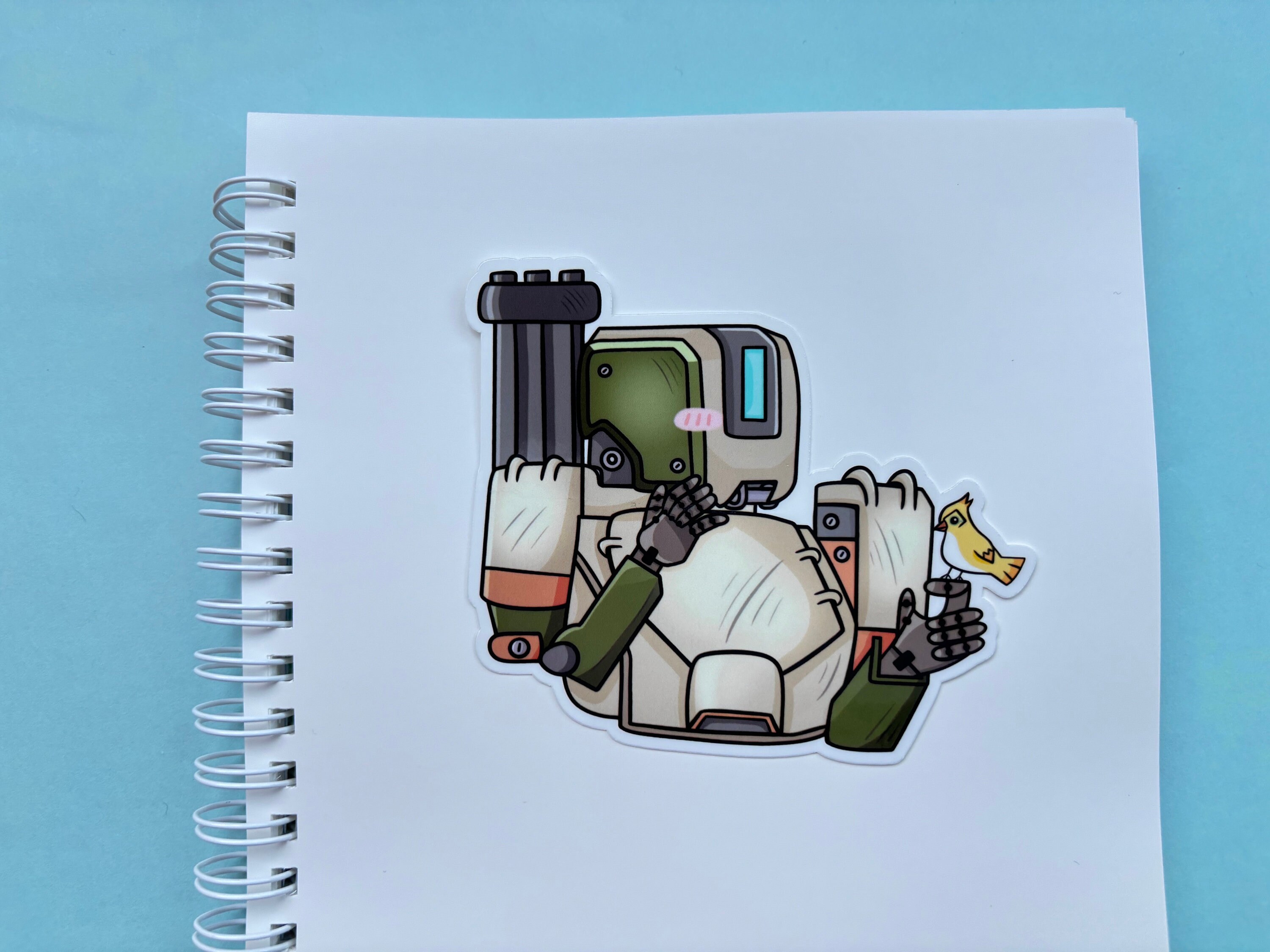 Overwatch Cute Bastion Sticker Vinyl Decal Laptop Bottle Decal Ganymede ...