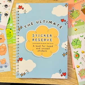 Reusable Sticker Book Cute Sticker Album for Loved and Unused Sticker ...