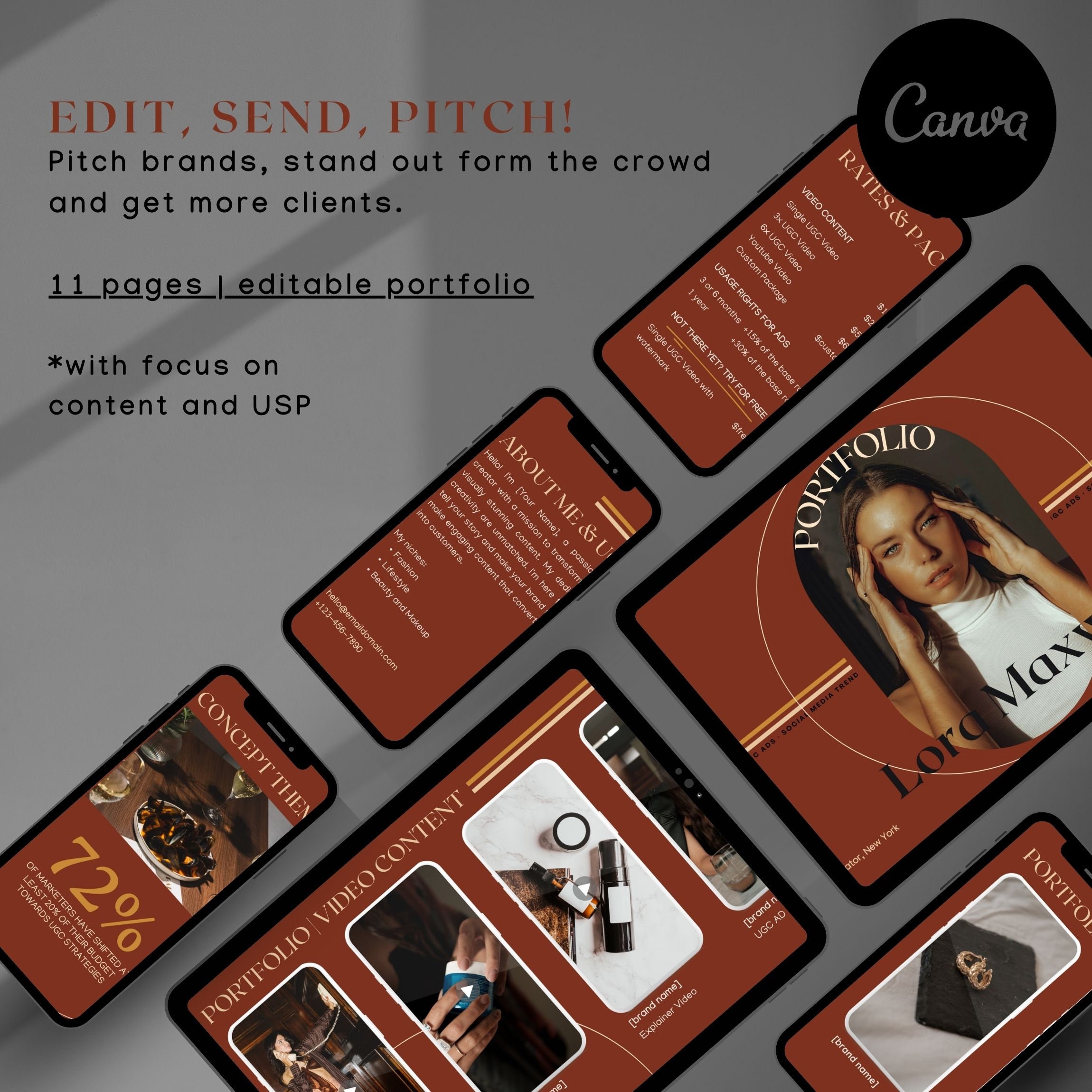 Modern UGC Portfolio Template, Canva UGC Portfolio Template for Creator ... Modern UGC Portfolio Template, Canva UGC Portfolio Template for Creator ...