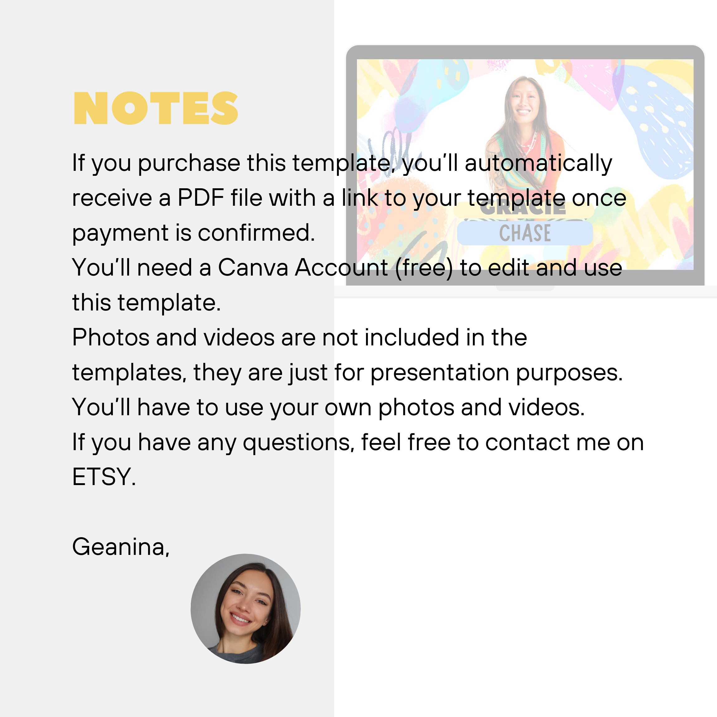 Colorful UGC Portfolio Template Canva, Bright UGC Portfolio, Modern UGC ...