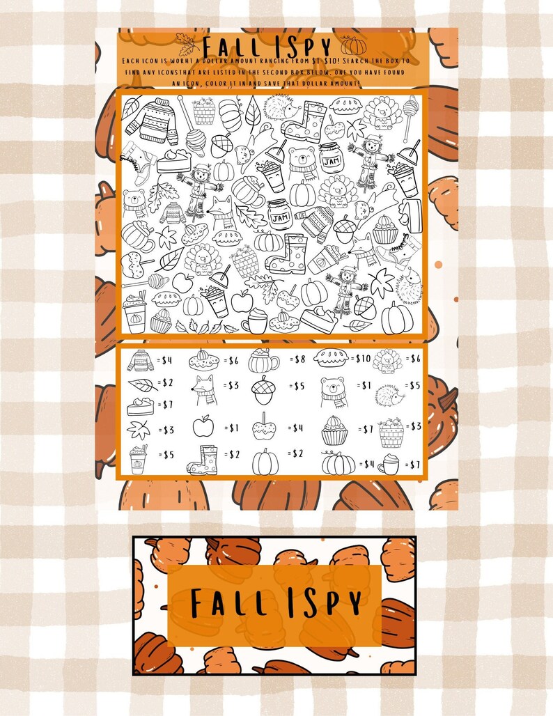 Fall I Spy Savings Challenge - Etsy