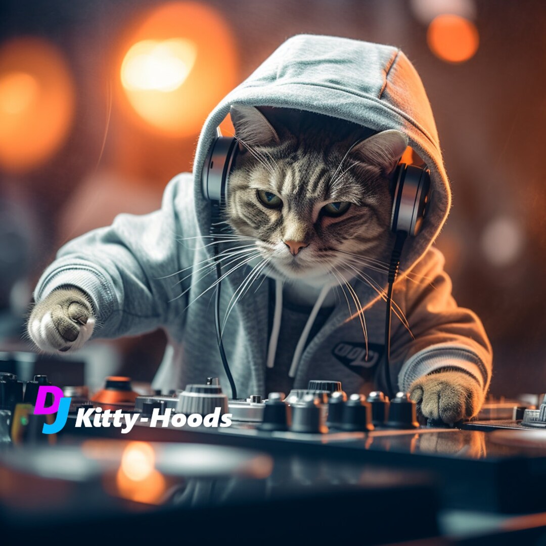 Kitty Cat DJ Kitty Hood - Etsy