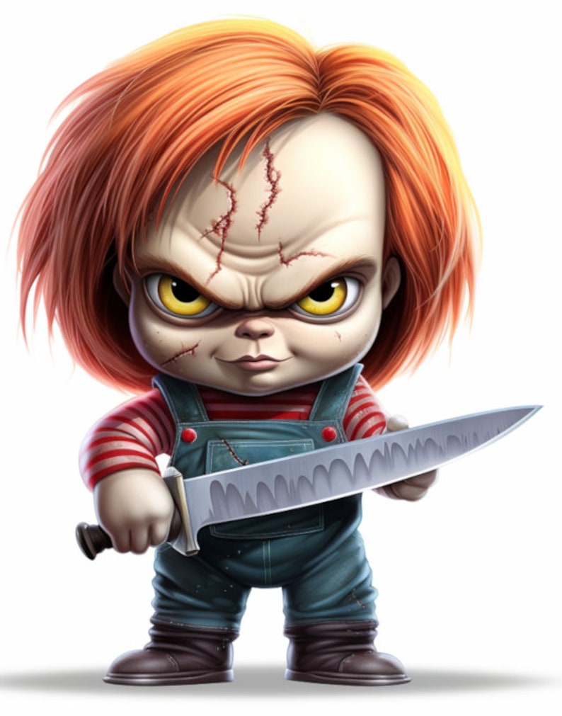 Chucky - Evil Grin With a Machete - Etsy