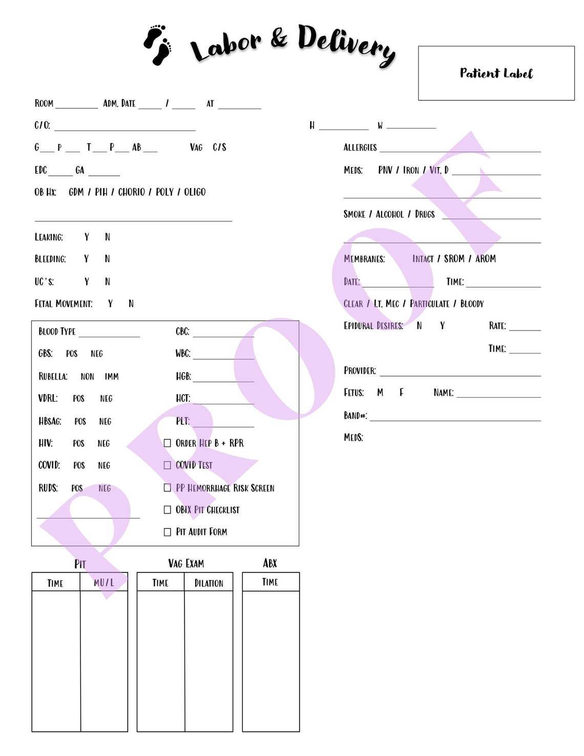 Labor & Delivery Report Sheet, SBAR, L and D, Labor, RN Report Sheet ...