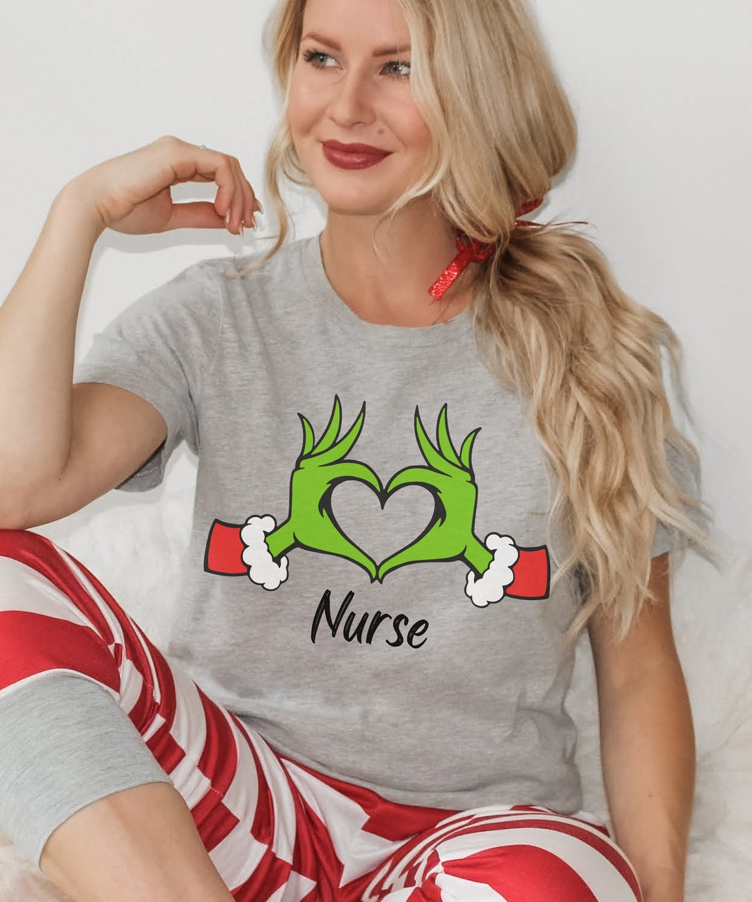 Nurse Grinch Heart Shirt - Etsy