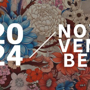 Printable Calendar 2024 Modern Cool Artsy Monthly Floral Flower A4 ...