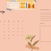 Printable Calendar 2024 Colorful Retro Vibes Textured Illustrated ...