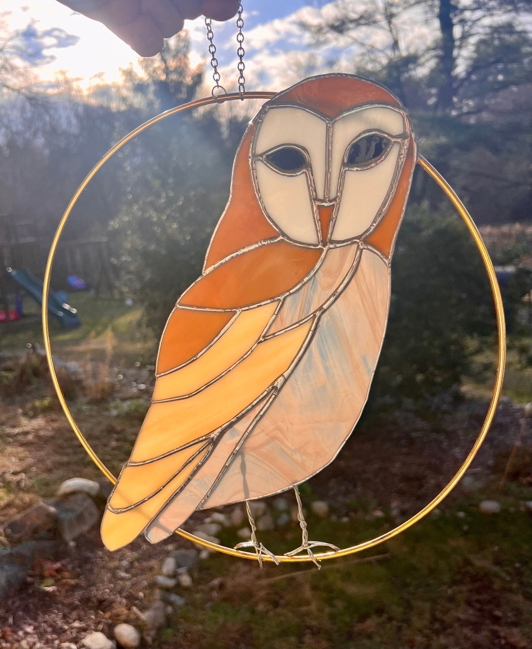 Stained Glass Barn Owl - Etsy