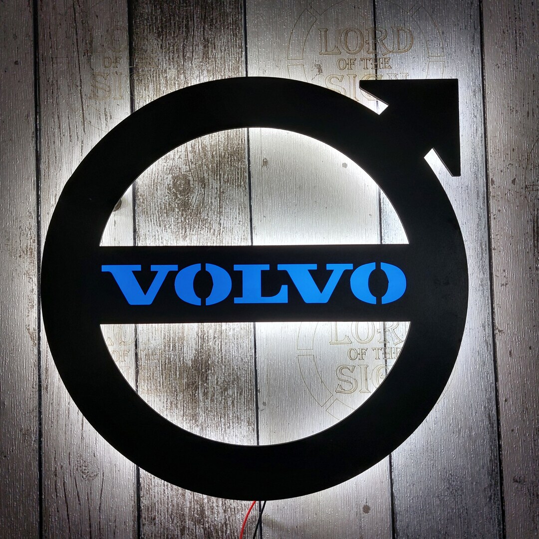 Volvo Led Sign Volvo Lighted Wall Decor Volvo Logo Wall - Etsy