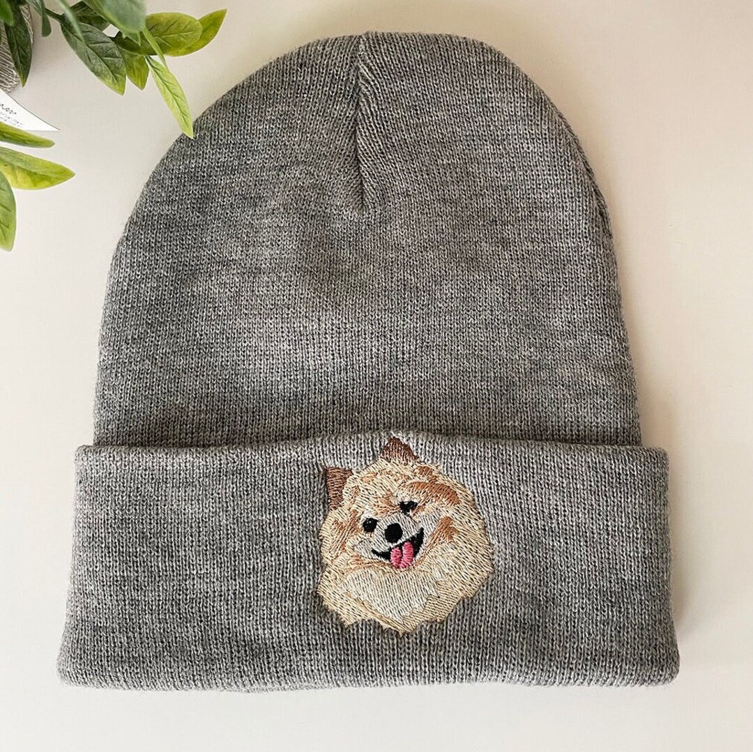 Personalized Pomeranian Dog Embroidered Beanies Custom - Etsy