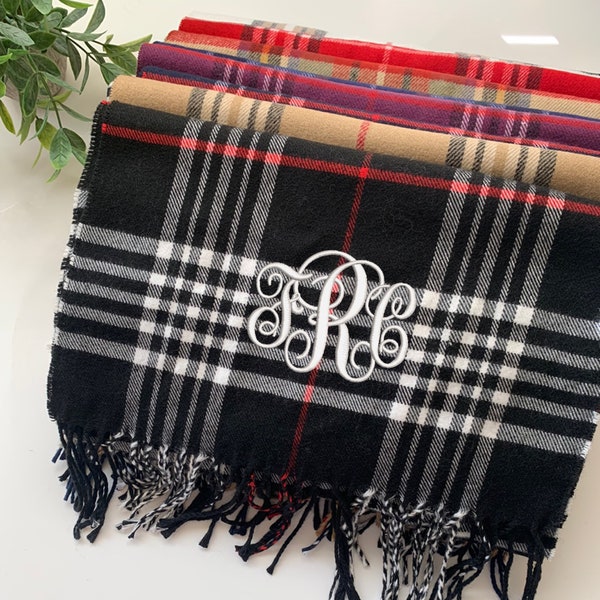 Monogrammed Scarf - Etsy