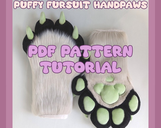 Fursuit Mitten Paws Pattern: Furry Paws Tutorial (PDF Download) - Etsy ...