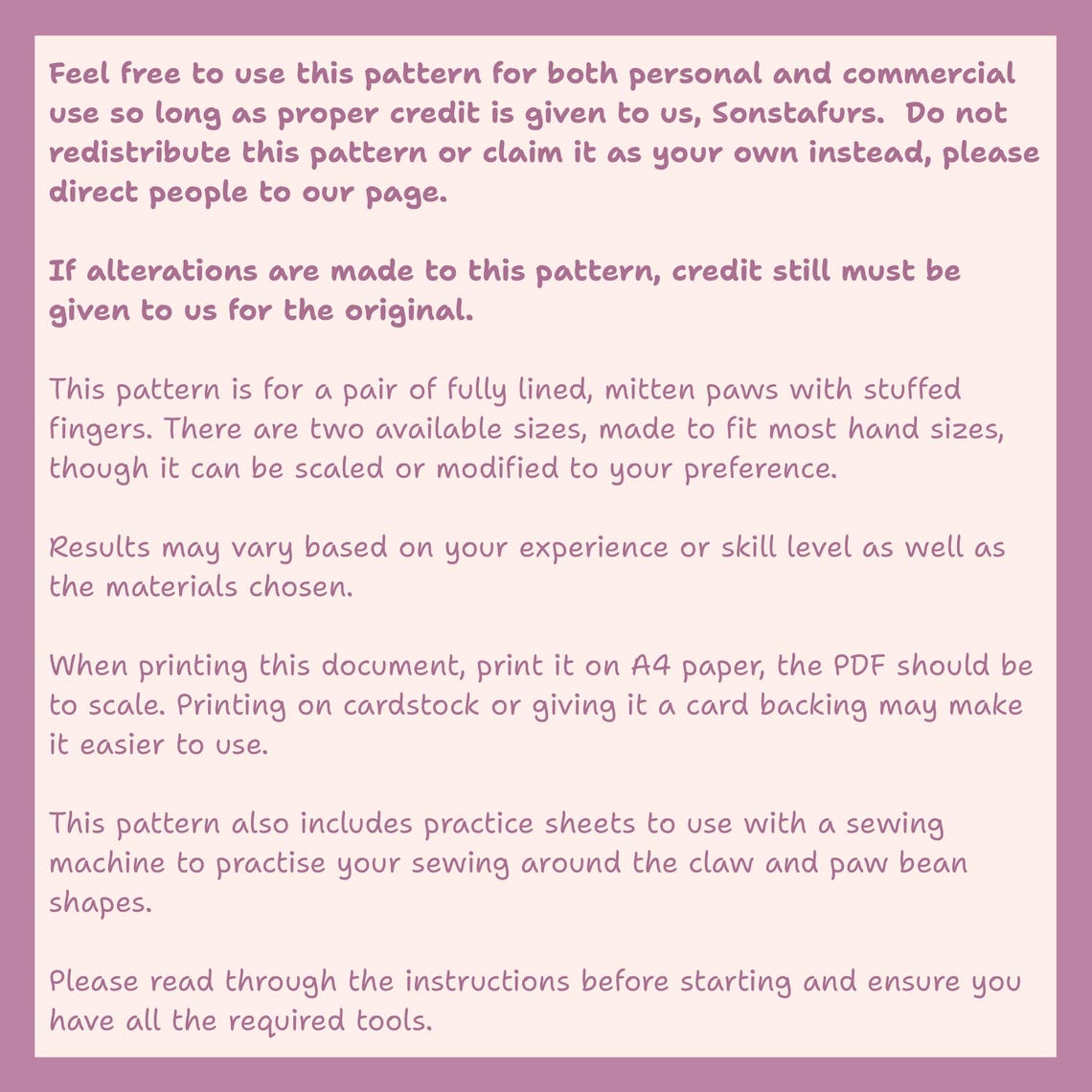 Fursuit Mitten Paws Pattern: Furry Paws Tutorial (PDF Download) - Etsy