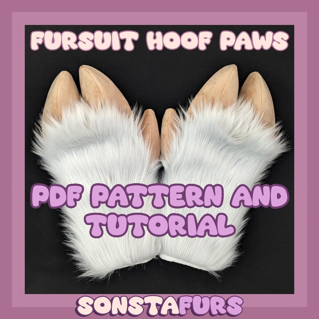 PDF Pattern Download Fursuit 3 Finger Puffy Hoof Paws, Furry Paws Pattern, Paws Tutorial - Etsy
