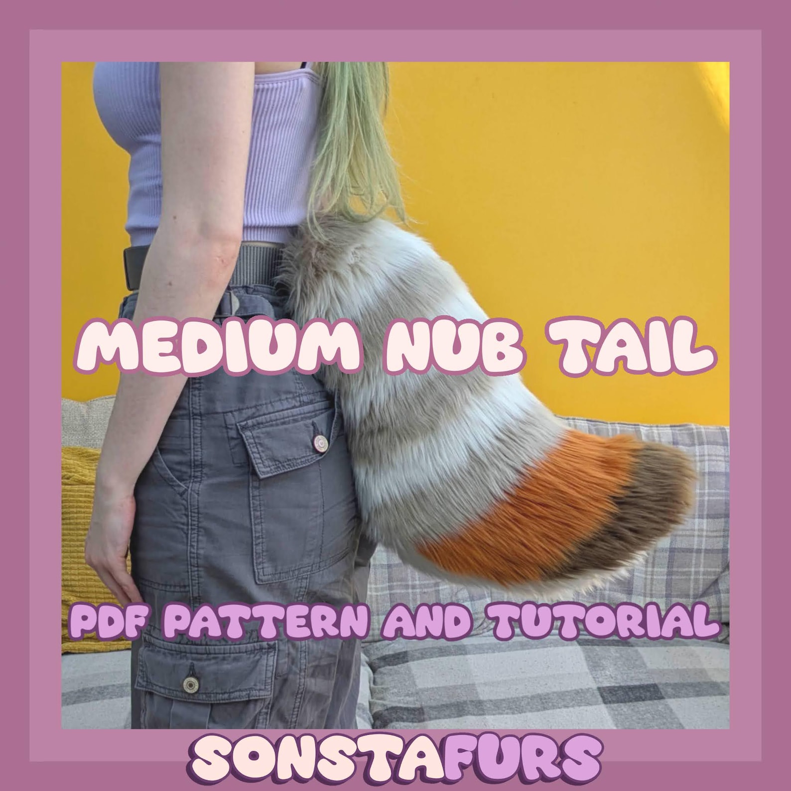 Medium Nub Tail PDF Pattern Tutorial for Cosplay, Fursuits and Costumes ...