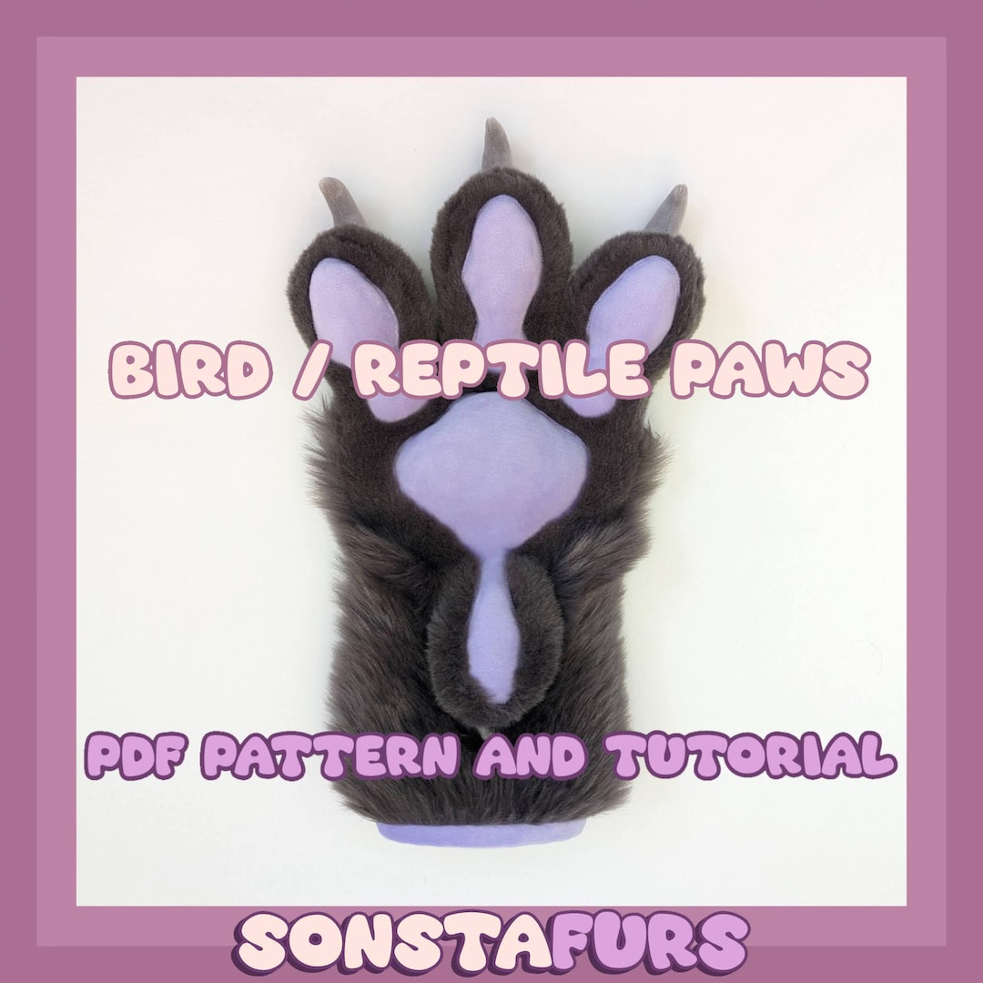 Bird Reptile Dinosaur Raptor Paw Pattern Tutorial for Fursuits and ...