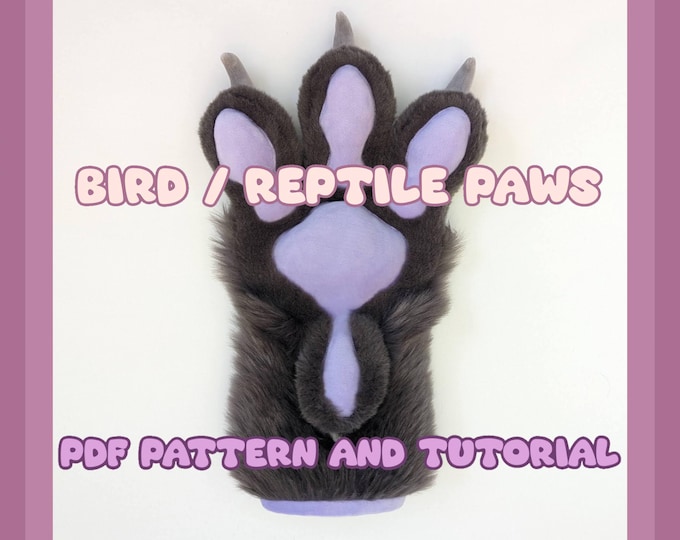 Fursuit Mitten Paws Pattern: Furry Paws Tutorial (PDF Download) - Etsy ...