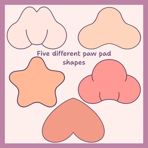 PDF Pattern Download Fursuit 4 Finger Puffy Handpaws, Furry Paws ...