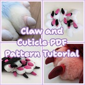 PDF Pattern Download Fursuit 4 Finger Puffy Handpaws, Furry Paws ...