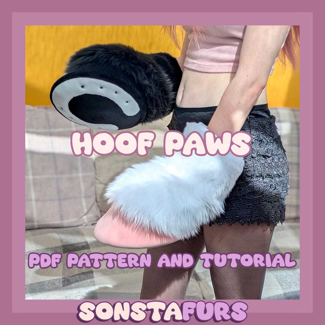 Fursuit Hoof Paws Pattern: Equine Horse Style, DIY Cosplay (digital ...