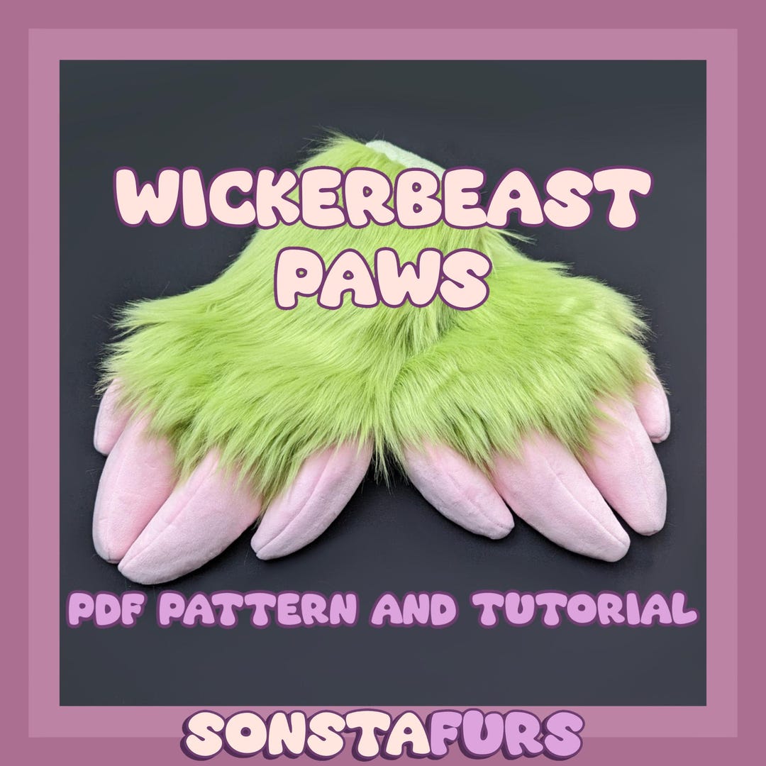 Fursuit Wickerbeast Paws PDF Pattern: Wickerbeast Dragon Handpaws ...