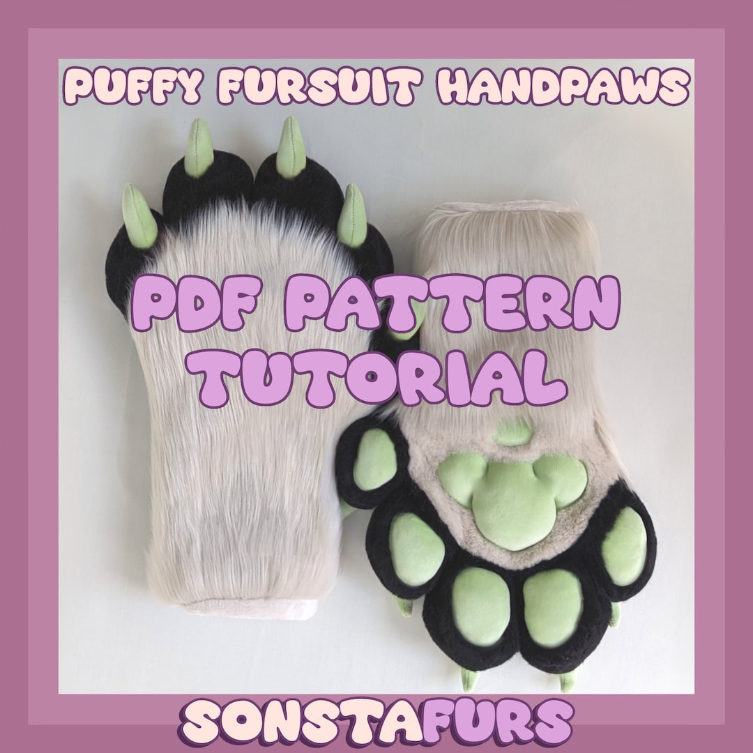 PDF Pattern Download Fursuit 5 Finger Puffy Handpaws, Furry Paws Pattern, Paws Tutorial - Etsy