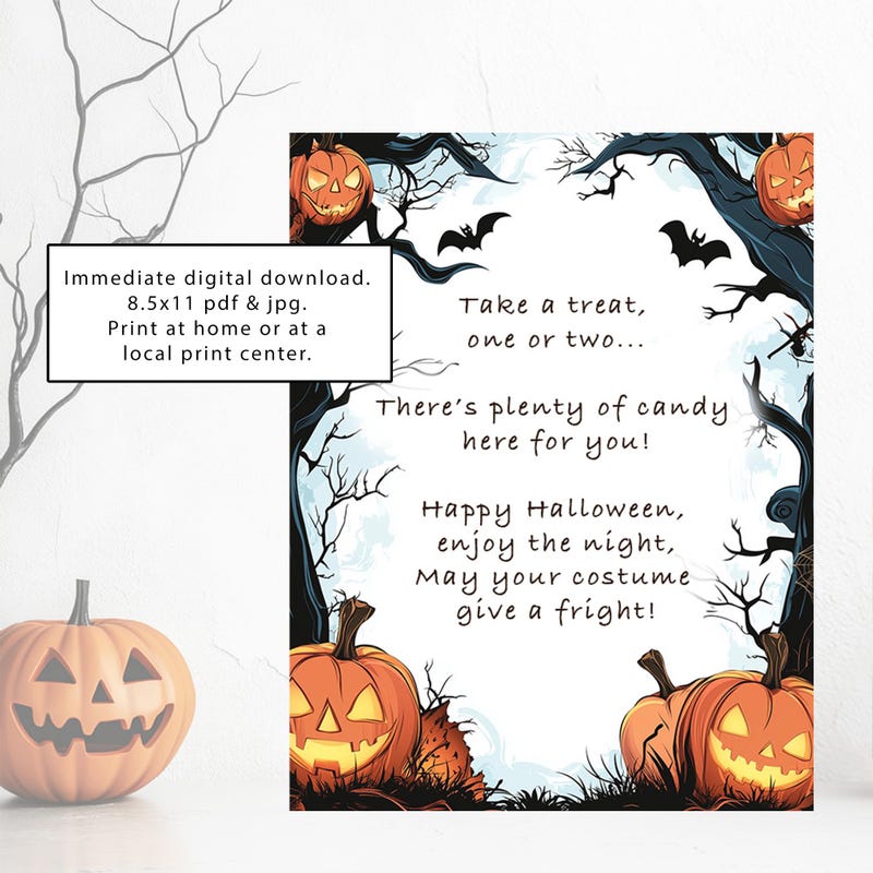 Halloween Candy Sign - Etsy