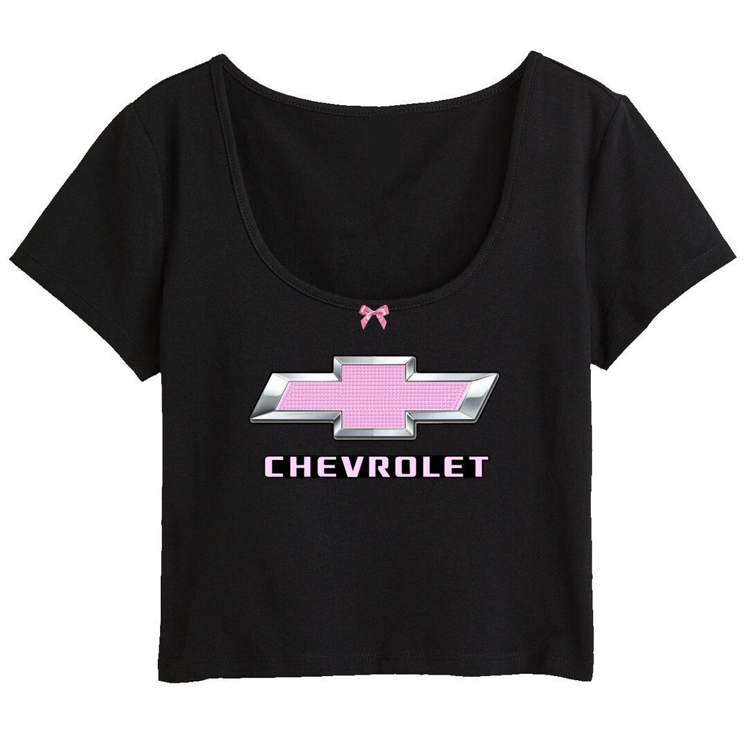 Chevy Crop Top With Bow Y2k Coquette Trendy Graphic Tshirt - Etsy